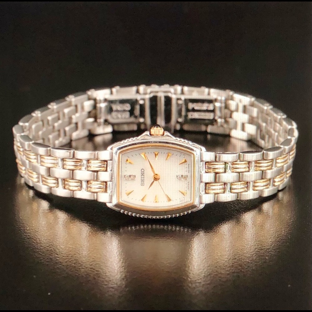 Seiko Mother Of Pearl Diamond Dial Wristwatch - Gem
